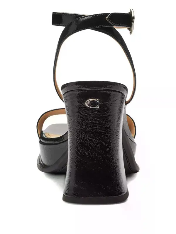 COACH Flower Buckle Platform Sandals