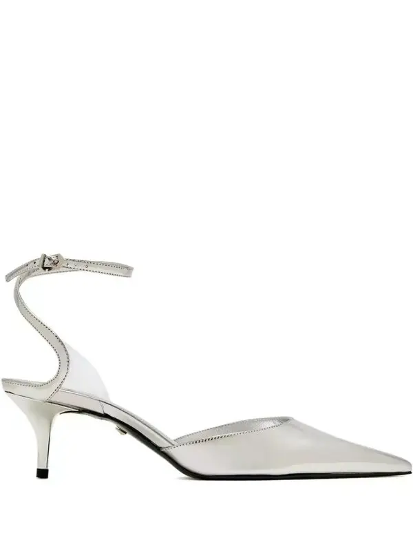 Schutz Elise Metallic Ankle-strap Pumps