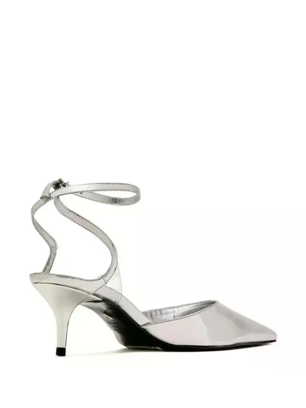 Schutz Elise Metallic Ankle-strap Pumps