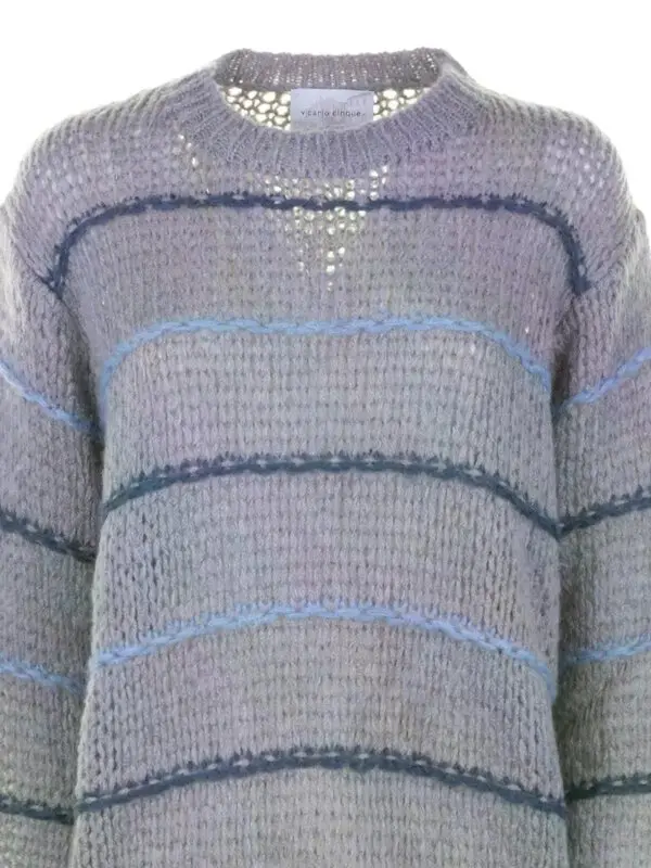VICARIO CINQUE Striped Knit Sweater