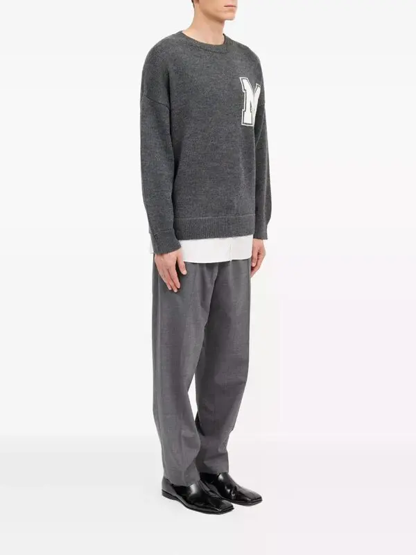 MAISON MARGIELA Crew-neck Sweatshirt With Initial Detail - Grey