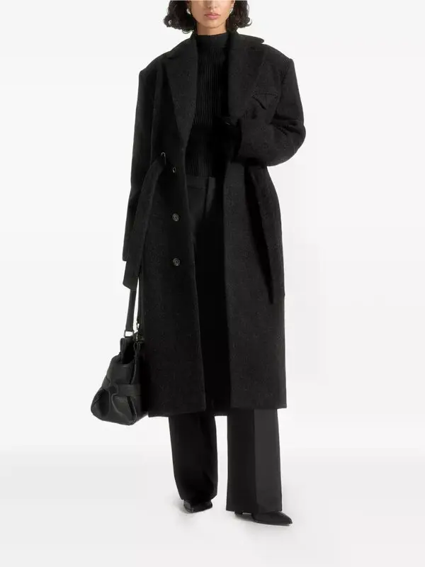 Manière De Voir Maniere De Voir Wide Shoulder Wool Coat