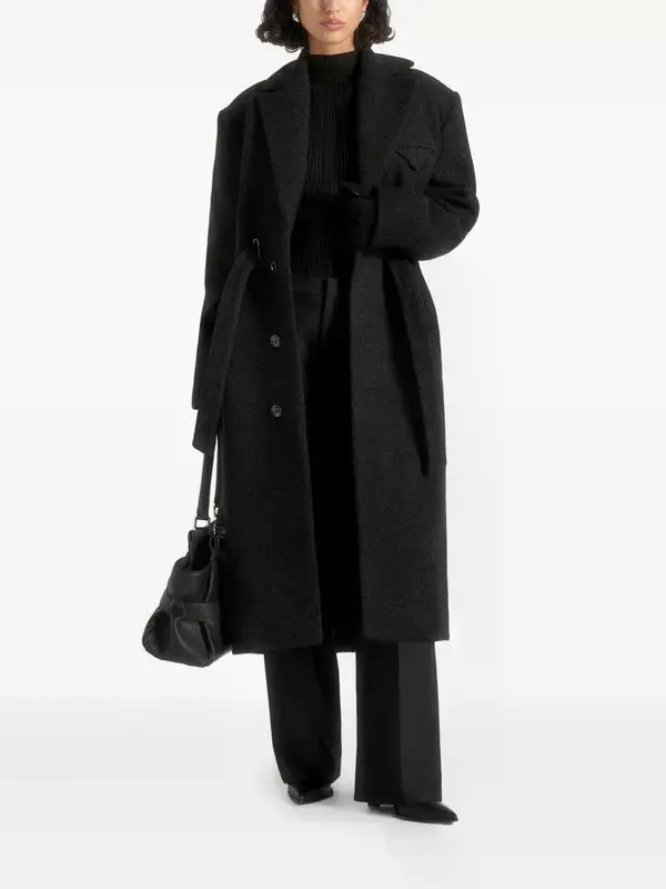 Manière De Voir Maniere De Voir Wide Shoulder Wool Coat