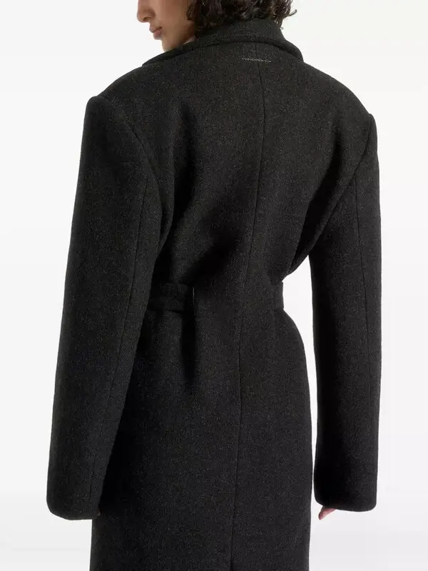 Manière De Voir Maniere De Voir Wide Shoulder Wool Coat
