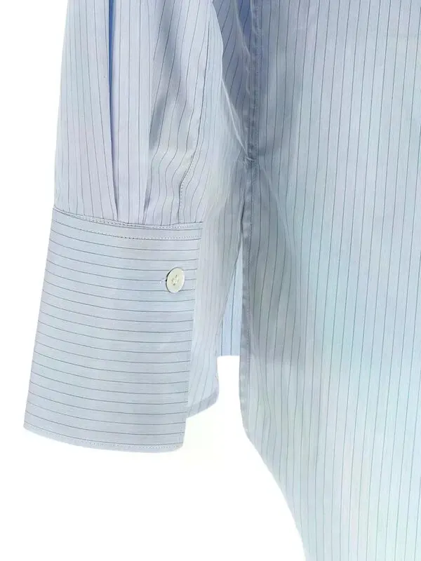 NAMACHEKO Striped Breast Pocket Shirt - Blue