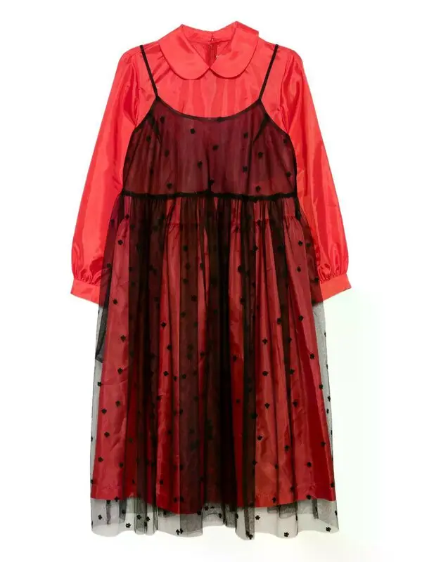 Comme Des Garçons Double-layer Dress - Red