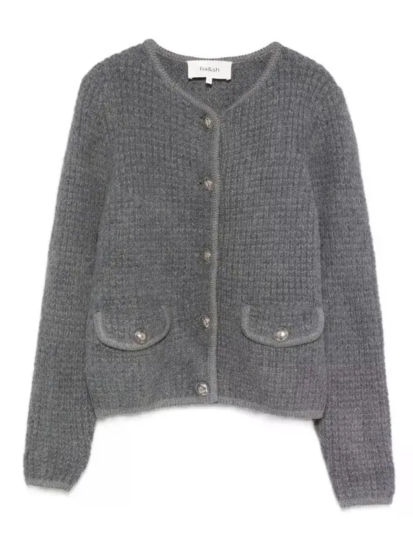 Ba&sh Harry Pocket Button-up Cardigan - Grey