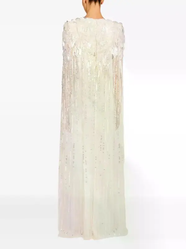 Jenny Packham Sequin-embellished Maxi Dress - White