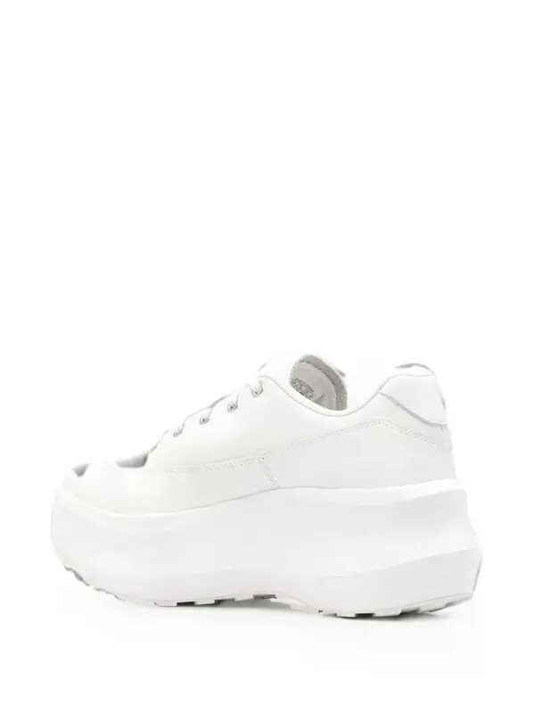 Comme Des Garçons Leather Platform Sneakers - White