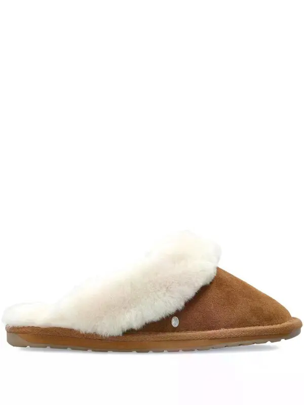 EMU AUSTRALIA Jolie Fur Trim Slippers - Brown