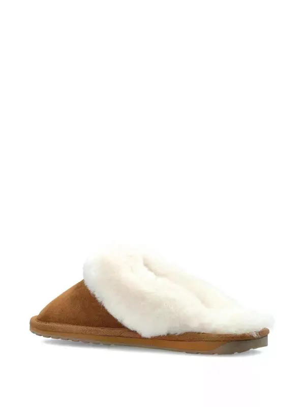 EMU AUSTRALIA Jolie Fur Trim Slippers - Brown