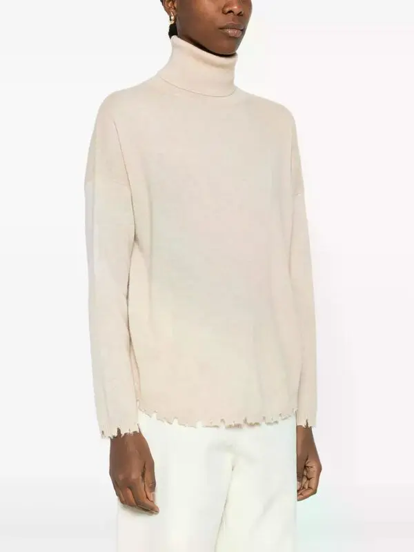 KUJTEN Mavis Frayed Sweater