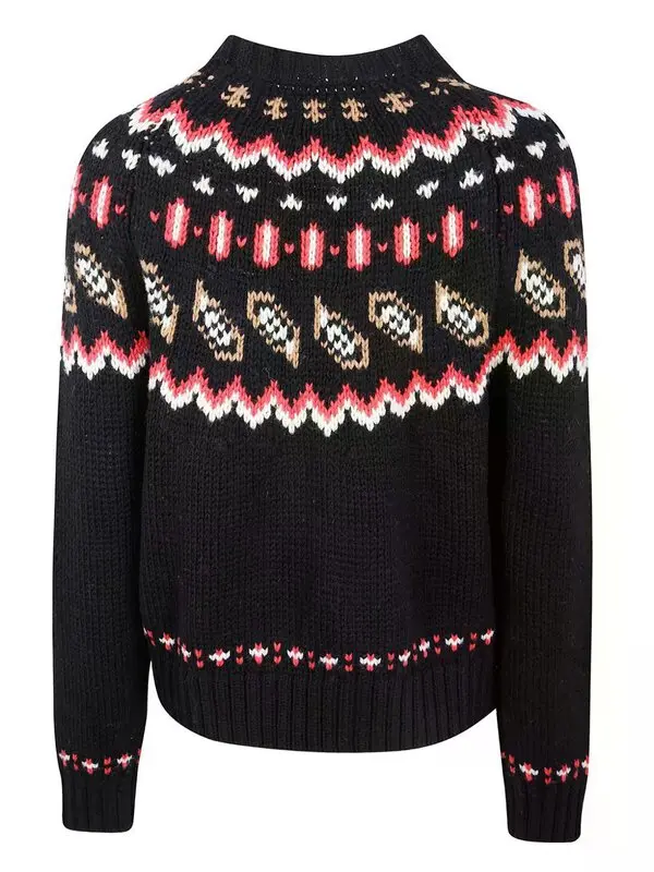 MC2 SAINT BARTH Intarsia-knit Sweater - Black