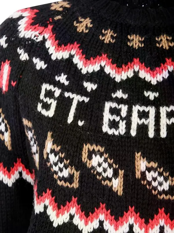MC2 SAINT BARTH Intarsia-knit Sweater - Black