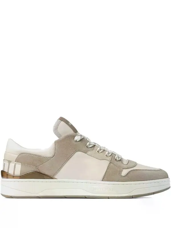 JIMMY CHOO Florent Suede Panelled Sneakers - Neutrals