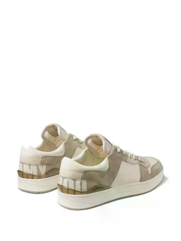 JIMMY CHOO Florent Suede Panelled Sneakers - Neutrals
