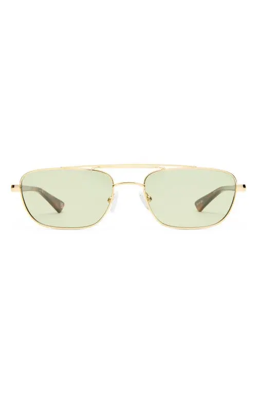 Le Specs Le Mimi 57mm Aviator Sunglasses - Gold/moss Mono