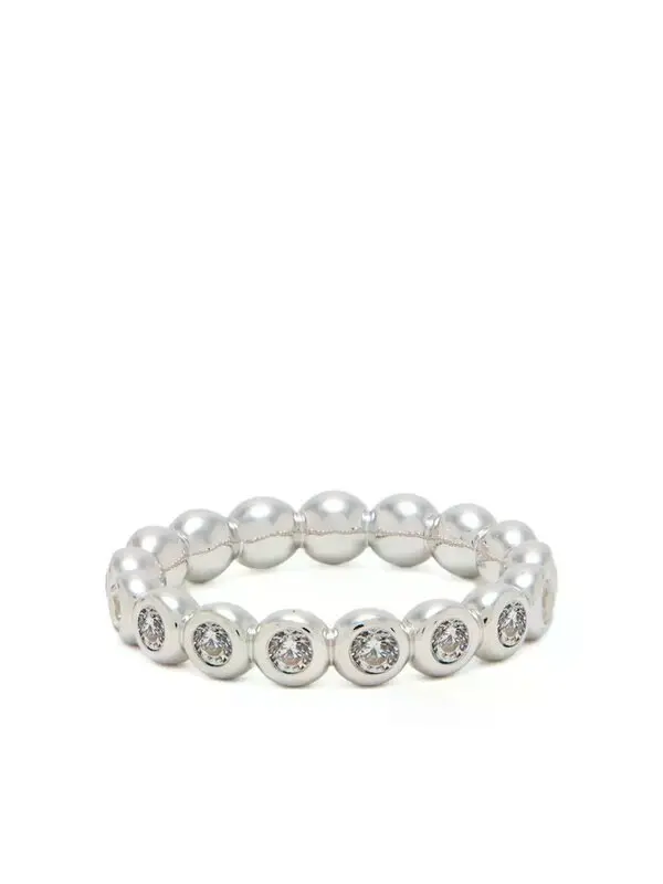 MISSOMA Gemstone Tennis Eternity Ring - Silver