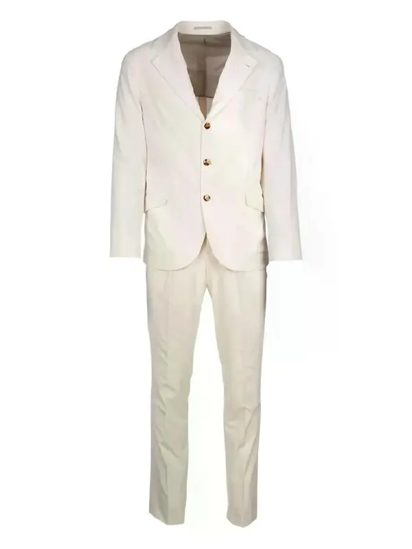 Brunello Cucinelli Three-button Single-breasted Suit - White
