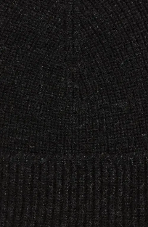 Robert Barakett Shaker Stitch Merino Wool Beanie - Black