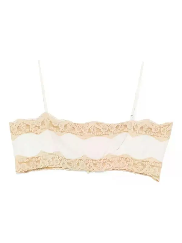 BODE Trousseau Lace Bra - Neutrals