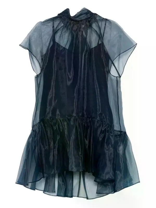 Simkhai Beaux Ruffled Mini Dress - Blue