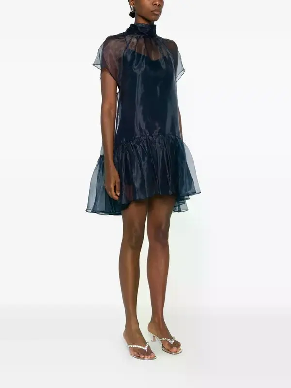 Simkhai Beaux Ruffled Mini Dress - Blue