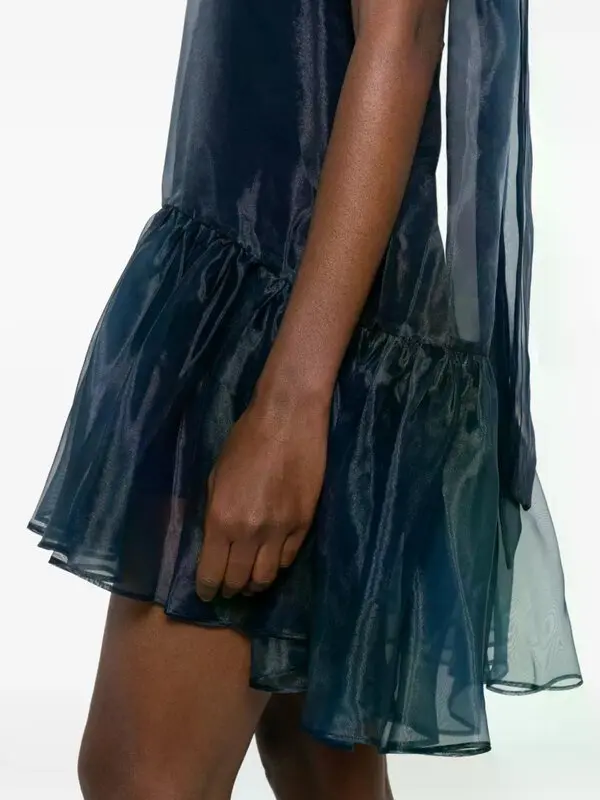 Simkhai Beaux Ruffled Mini Dress - Blue