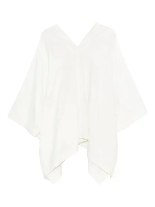 THE ROW Asymmetric V-neck Top - Neutrals