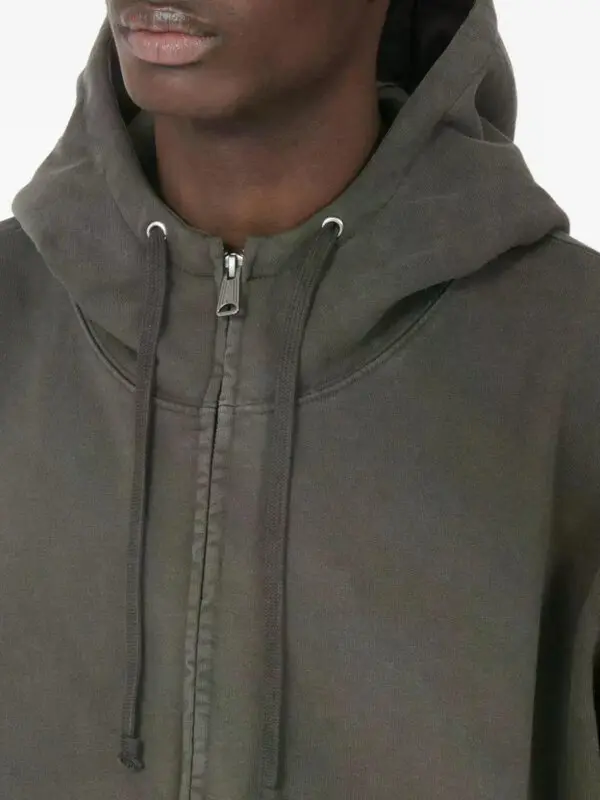 MAISON MARGIELA Hooded Numbers-motif Jacket - Brown