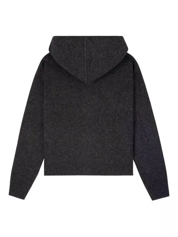 Sporty & Rich Embroidered Zip Hoodie - Grey