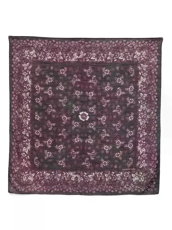 Massimo Alba Floral Bandana - Purple