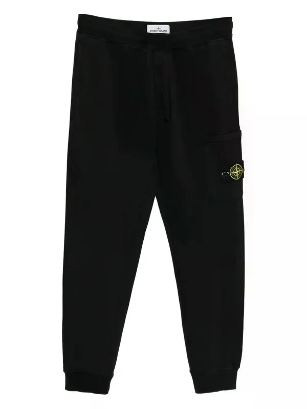 Stone Island Logo-patch Trousers - Black