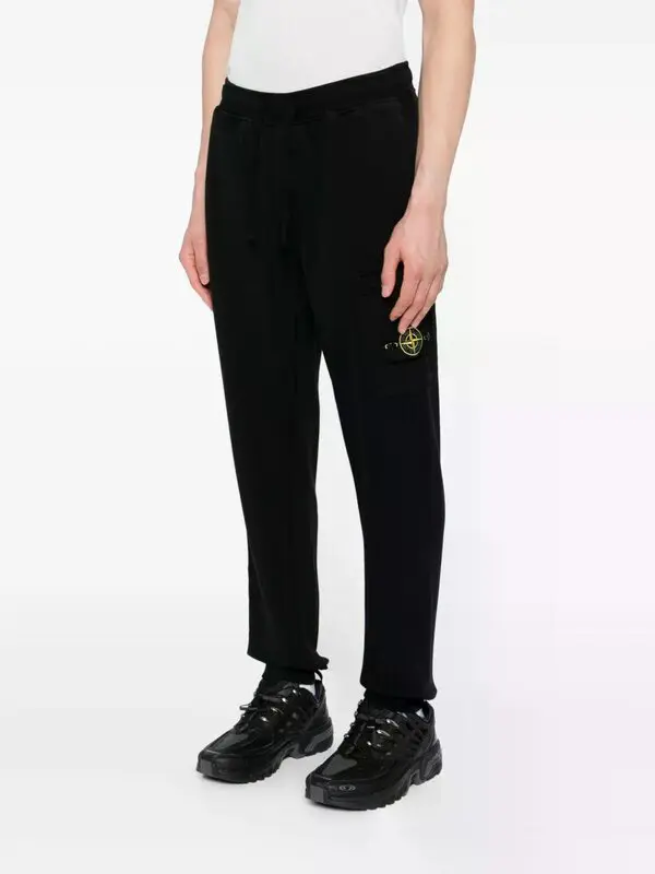 Stone Island Logo-patch Trousers - Black