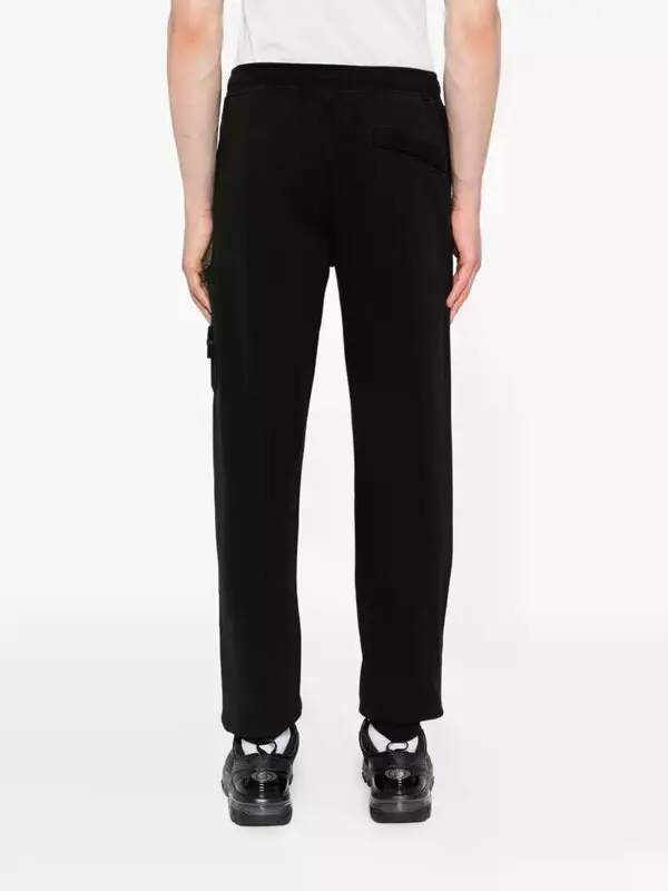 Stone Island Logo-patch Trousers - Black