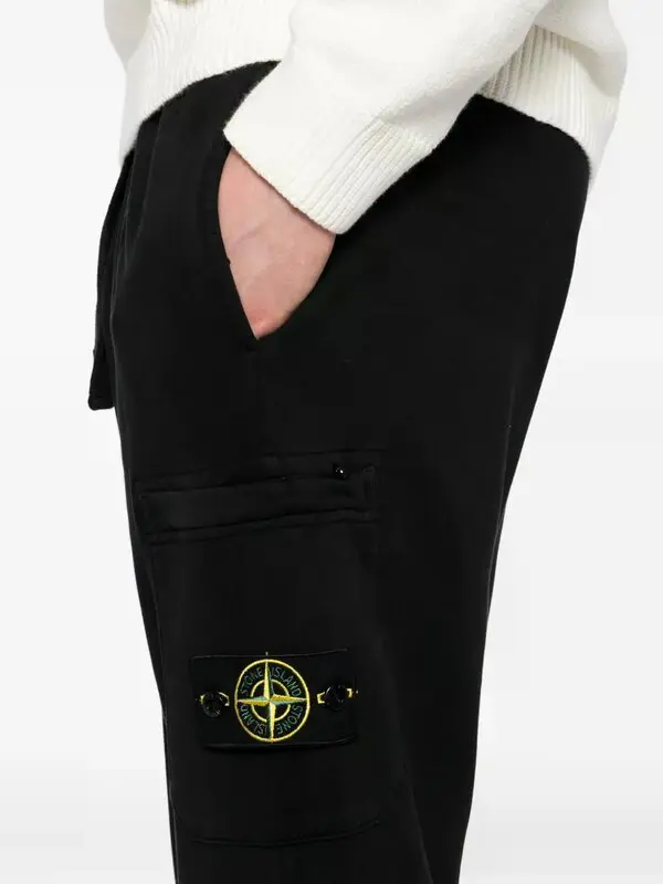 Stone Island Logo-patch Trousers - Black