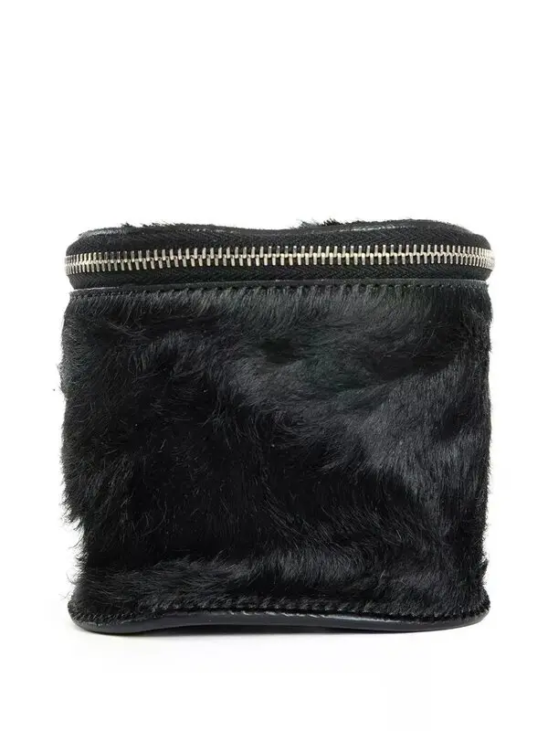 Rick Owens Calf-hair Beauty Case - Black