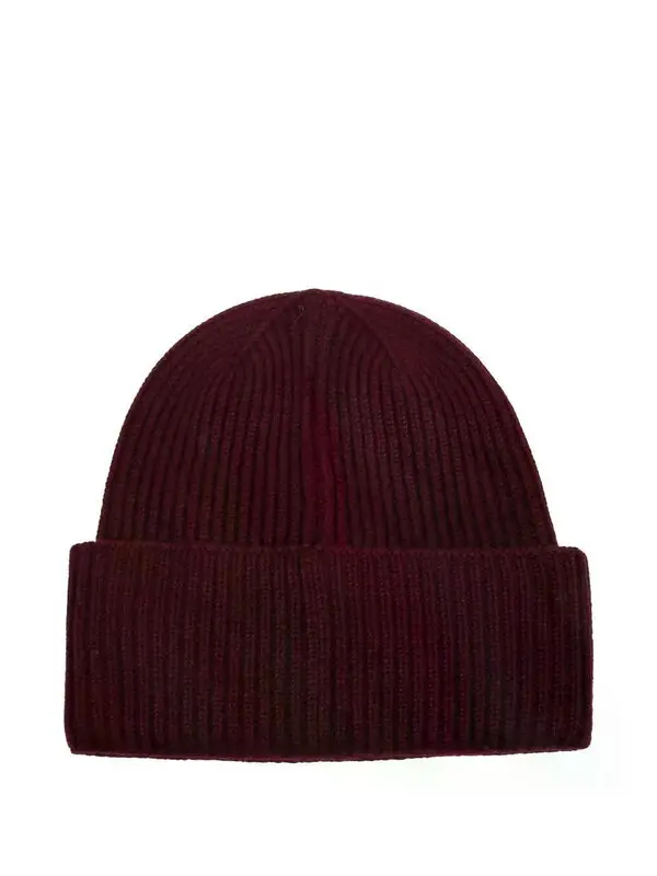 Max Mara Ribbed Logo Beanie