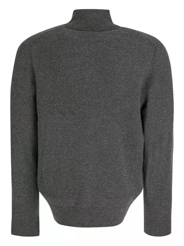 Vince Long-sleeve Zip Neck Sweater - Grey
