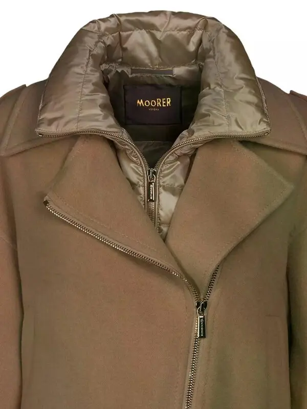 MOORER Layered Zip-up Coat