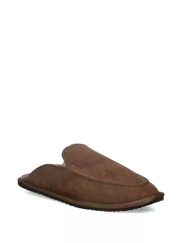 BOSS Microfibre Slip-on Slippers With Rubber Sole