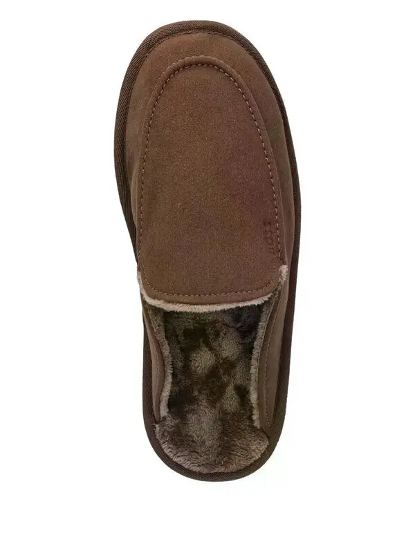 BOSS Microfibre Slip-on Slippers With Rubber Sole