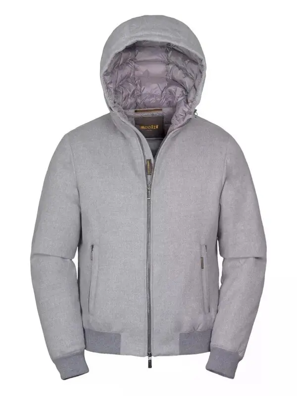 MOORER Hooded Zip-up Jacket