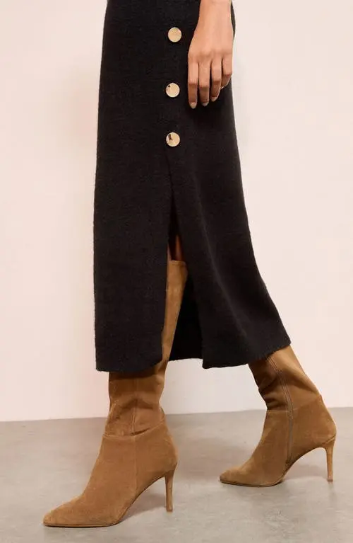 FRIENDS LIKE THESE Side Button Long Sleeve Sweater Dress