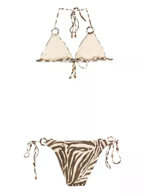 Zimmermann Wanderlust Ring-tie Bikini - Brown
