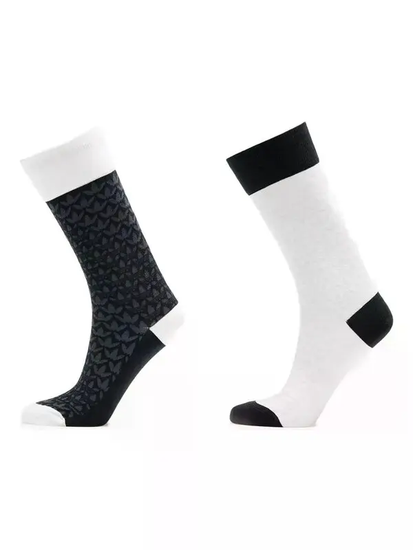 Adidas Monogram Crew Socks Pack Of Two - Black