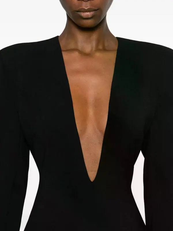 Solace London Deacon Long-sleeve Maxi Dress - Black