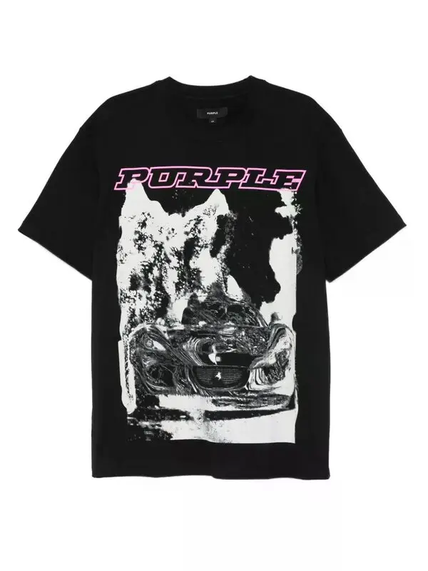 PURPLE BRAND Jersey Short-sleeve T-shirt - Black