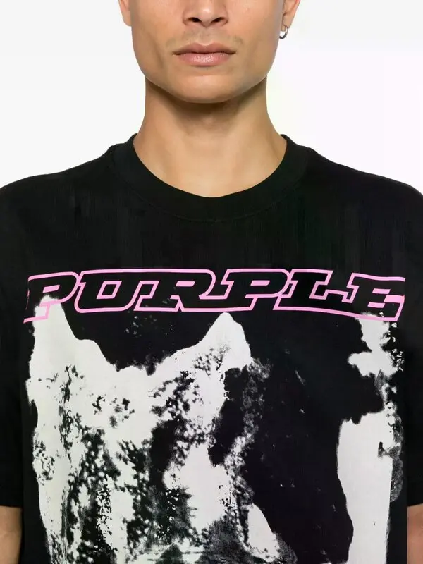 PURPLE BRAND Jersey Short-sleeve T-shirt - Black