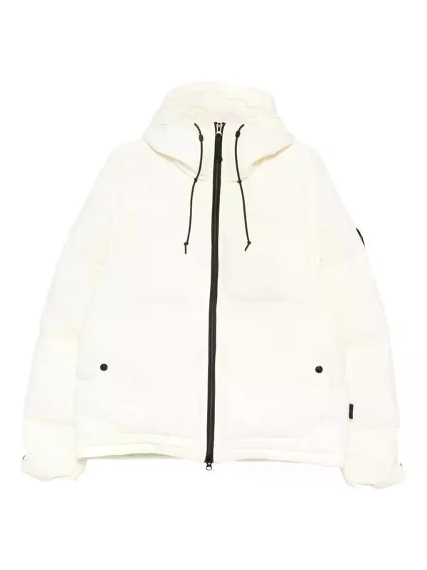 Stone Island Hooded Zip-up Jacket - White